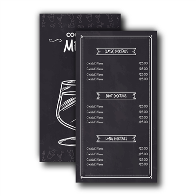 One Time Use SIngle Page Menu